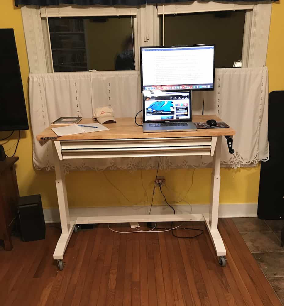 Standing Desk on a Budget Husky Adjustable Height Work Table Home Fixated